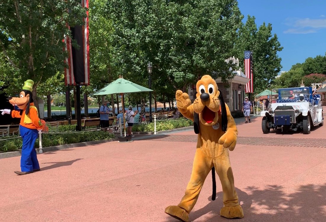 Characters at Epcot - Disney Over 50